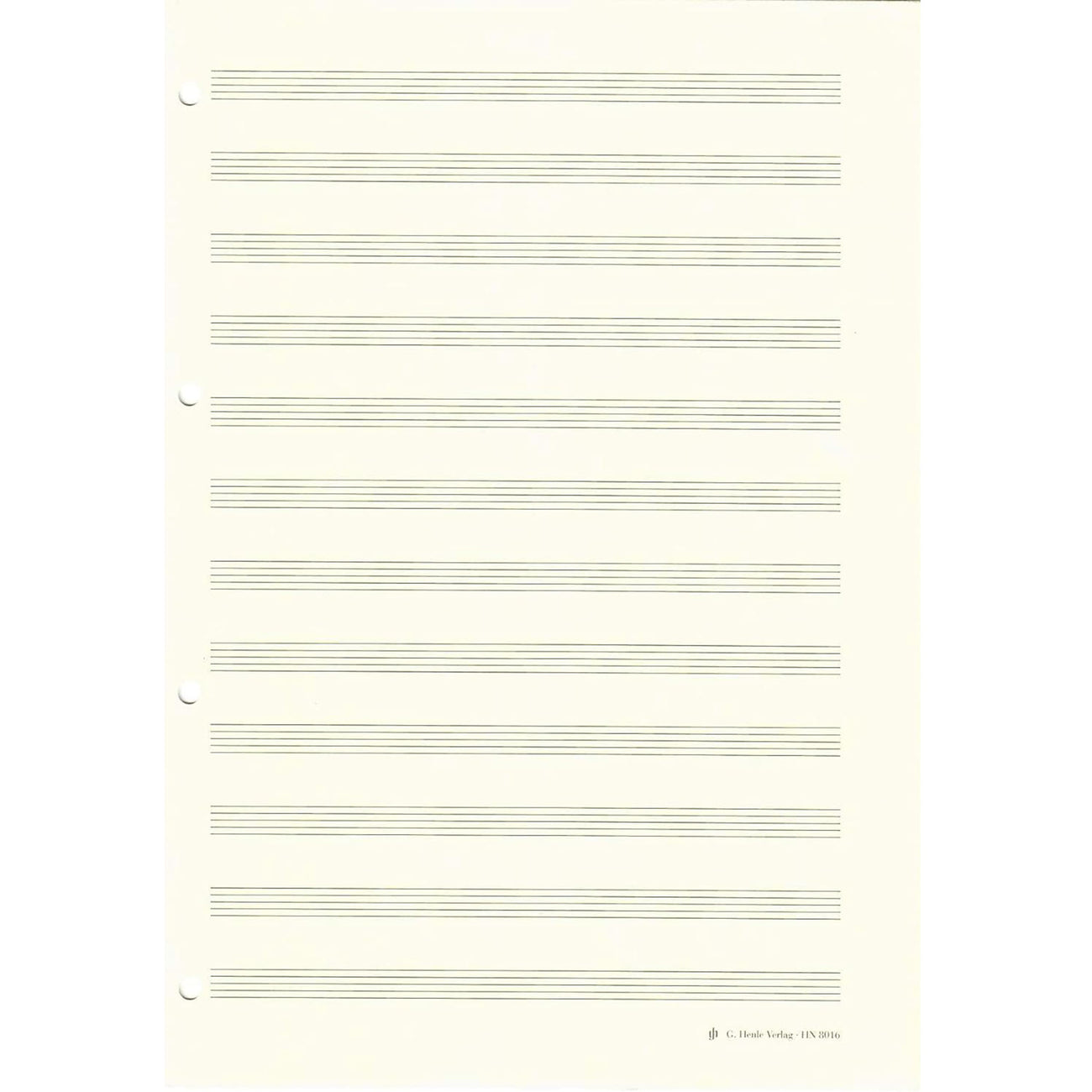 Henle Music Manuscript Paper Notepad