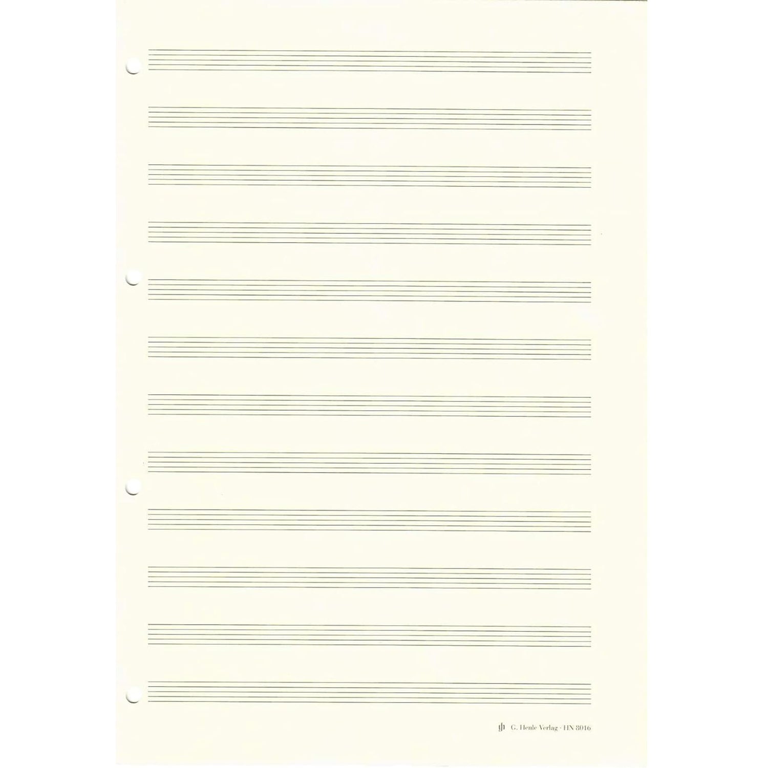 Henle Music Manuscript Paper Notepad