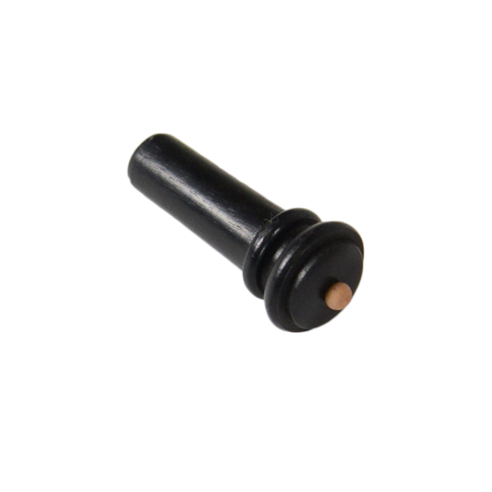 Supreme Ebony Violin End Button with Pearwood Pip