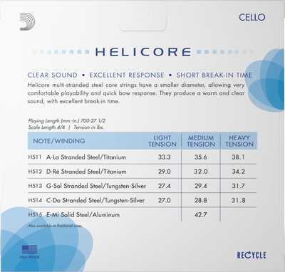 Cello String Comparison Chart