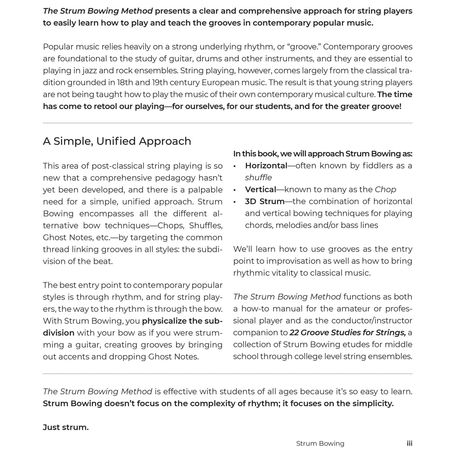 The Strum Bowing Method: How to Groove on Strings